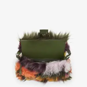 Fendi Baguette® 26424 Multicolor Inlaid Shearling Bag
